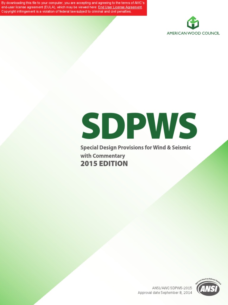 AWC SDPWS 2015 WithCommentary | PDF | Framing (Construction) | Strength ...