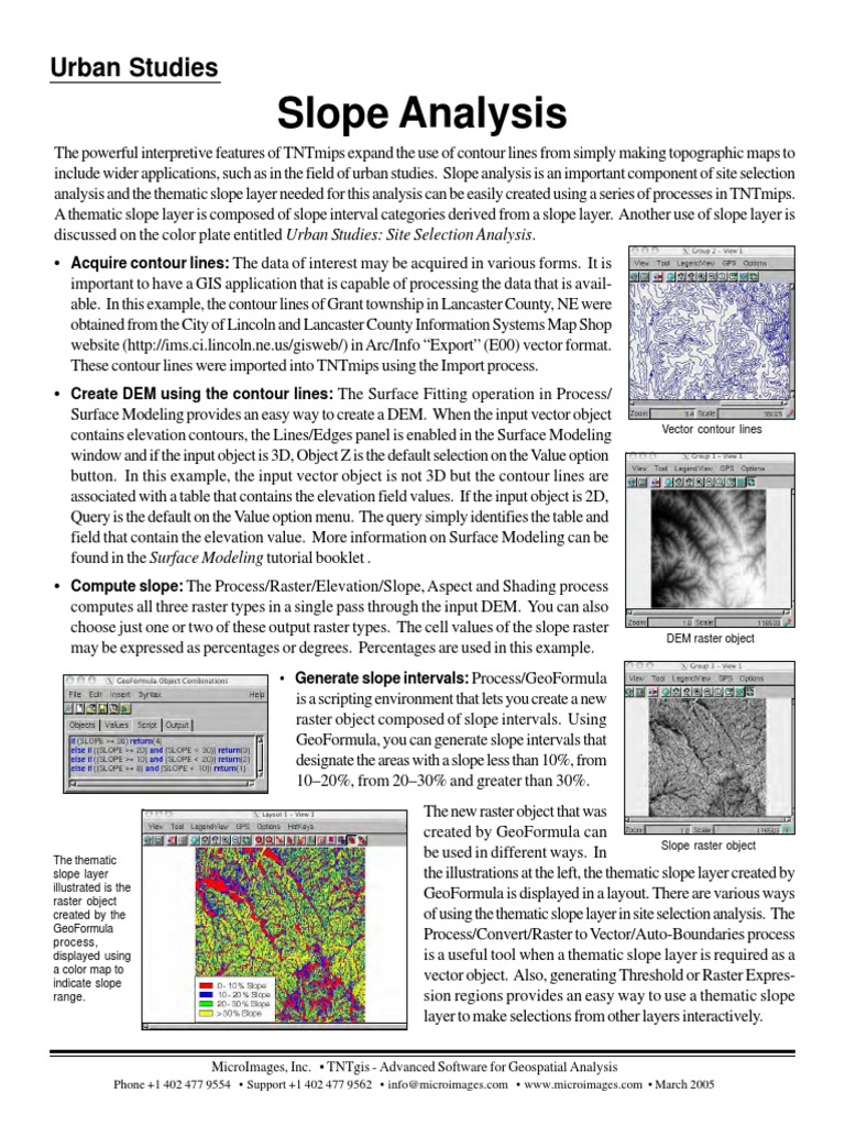 Slope Analysis: Urban Studies | PDF | Contour Line | Topography