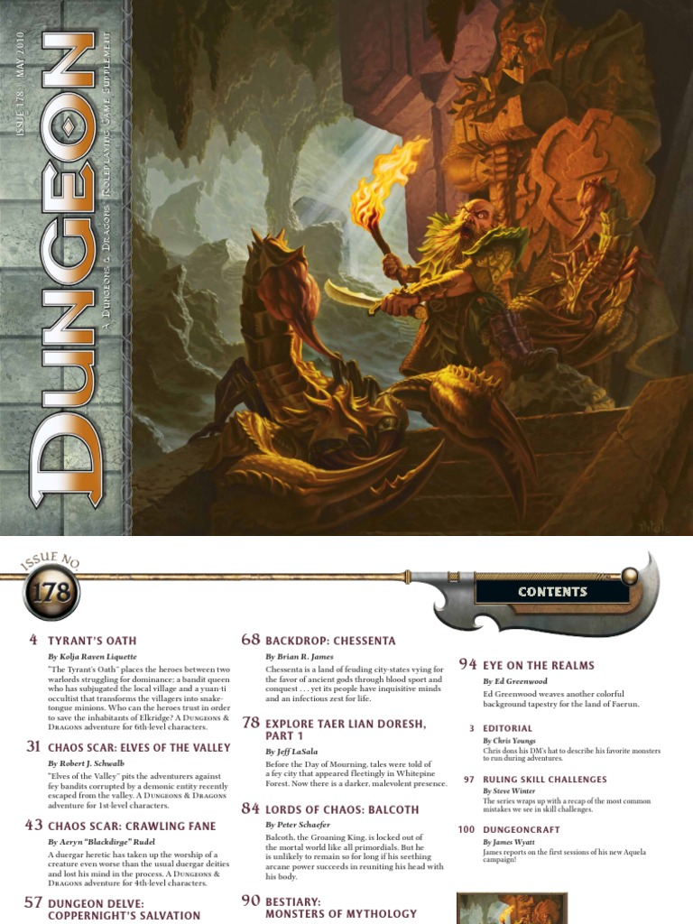 Dungeon Magazine - 178 | PDF | Forgotten Realms | Dungeons & Dragons