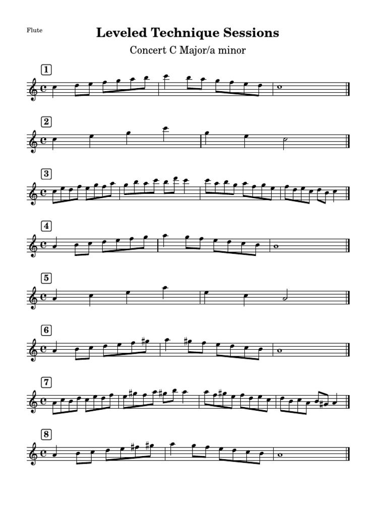 C Major/a Minor Technique Sessions | PDF | Music Technology | Musical ...