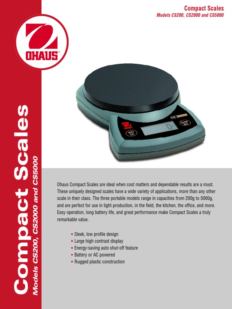 Compact Scales: Models CS200, CS2000 and CS5000 | PDF | Manufactured Goods