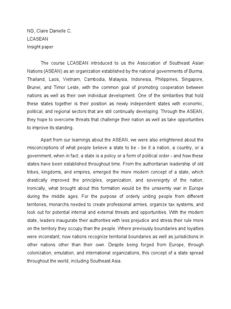 NG LCASEAN-Insight Paper | PDF