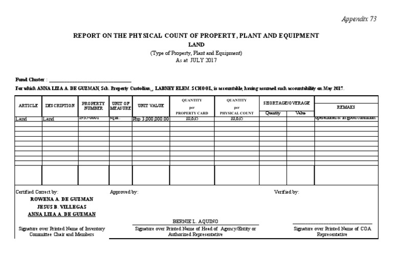 Appendix 73 - RPCPPE.1 | PDF