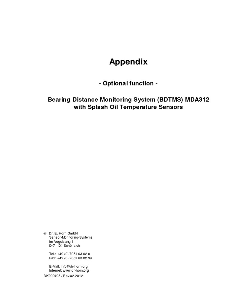 Appendix: - Optional Function | PDF | Manufactured Goods | Mechanical Engineering