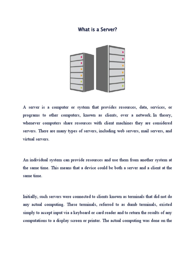L6 Types of Servers 17062021 030116pm | PDF | Server (Computing ...