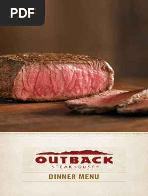 Outback Steakhouse Menu Pdf