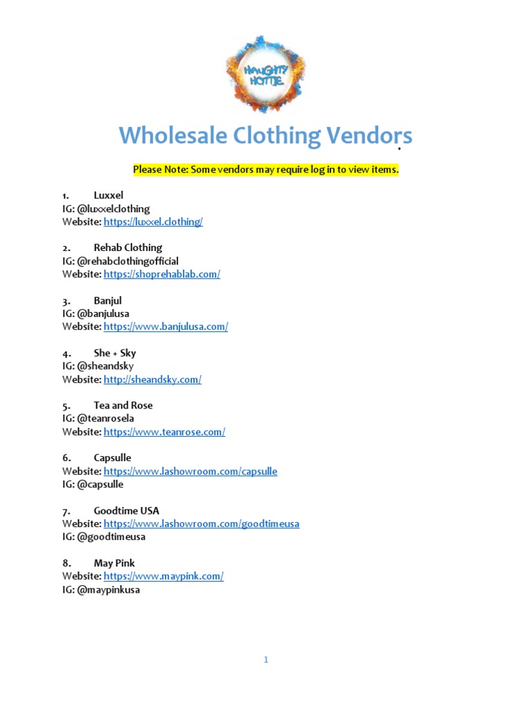 Women's Clothing List | PDF | Clothing | Swimsuit