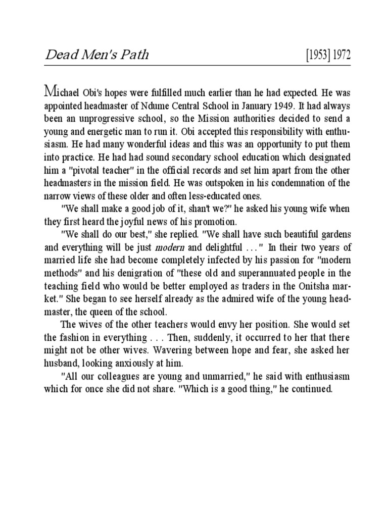 Dead Mens Path | PDF