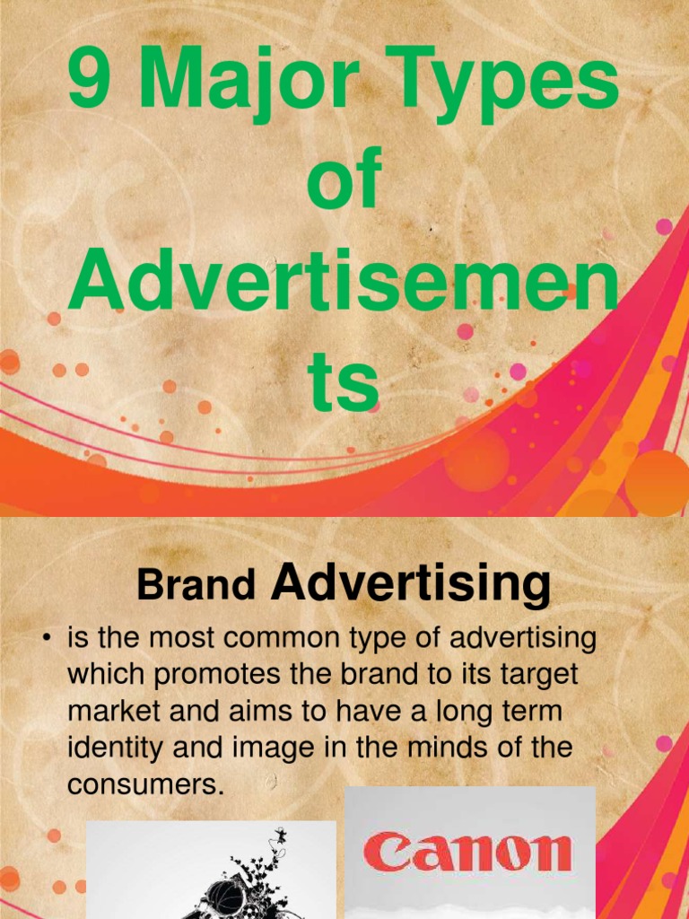 9 Major Types of Advertising | PDF