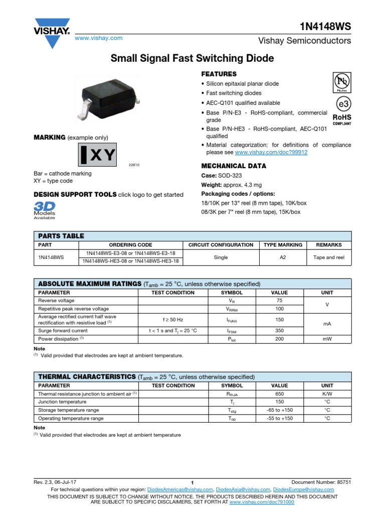 Vishay Semiconductors: Features | PDF | Diode | Rectifier