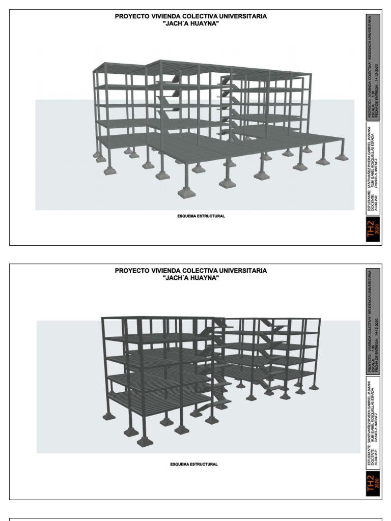 Esquema Estructural de Vivienda | PDF