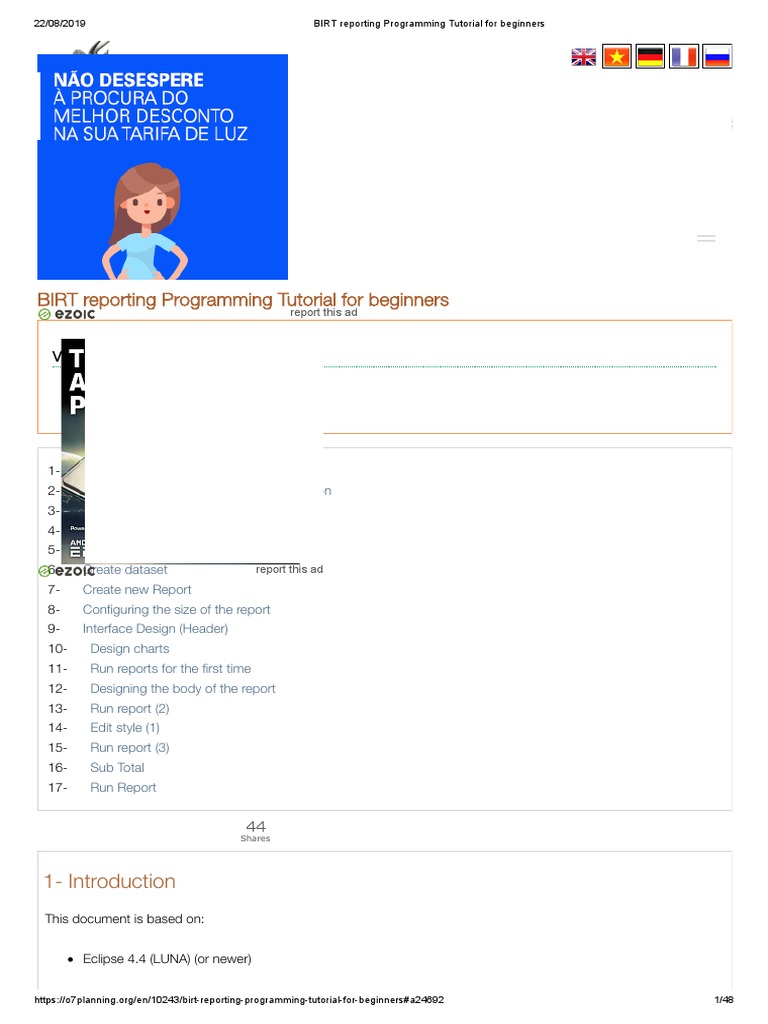 Birt Reporting Programming Tutorial For Beginners Pdf Databases My Sql