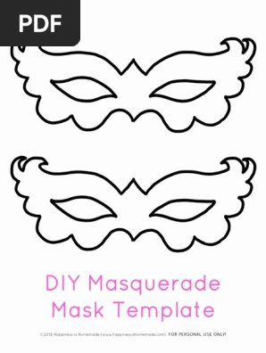 Printable Masquerade Mask Template
