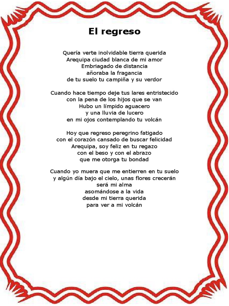 El Regreso (Letra de La Canción) | PDF