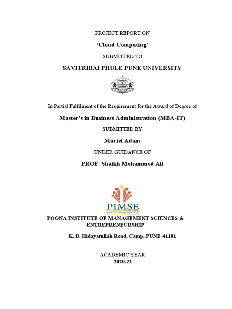Cloud Computing Project Report | PDF | Cloud Computing | Platform As A ...