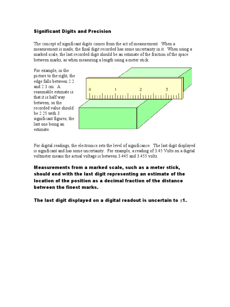 Significant Digits and Precision-2 | PDF | Significant Figures ...