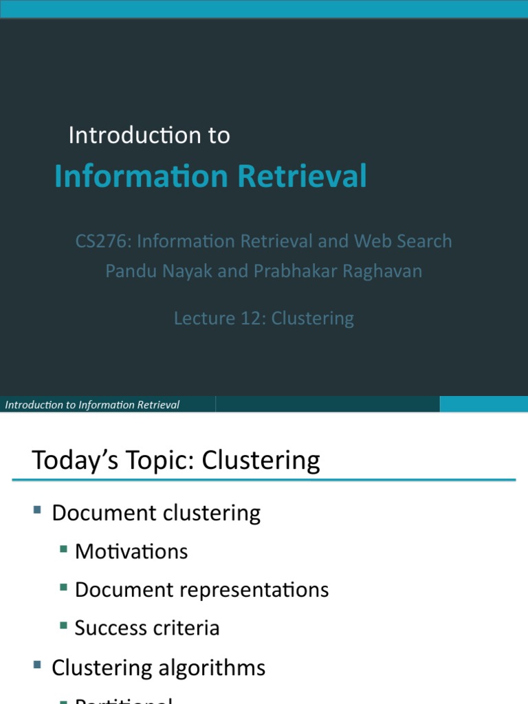 Lecture12 Clustering | PDF | Cluster Analysis | Applied Mathematics
