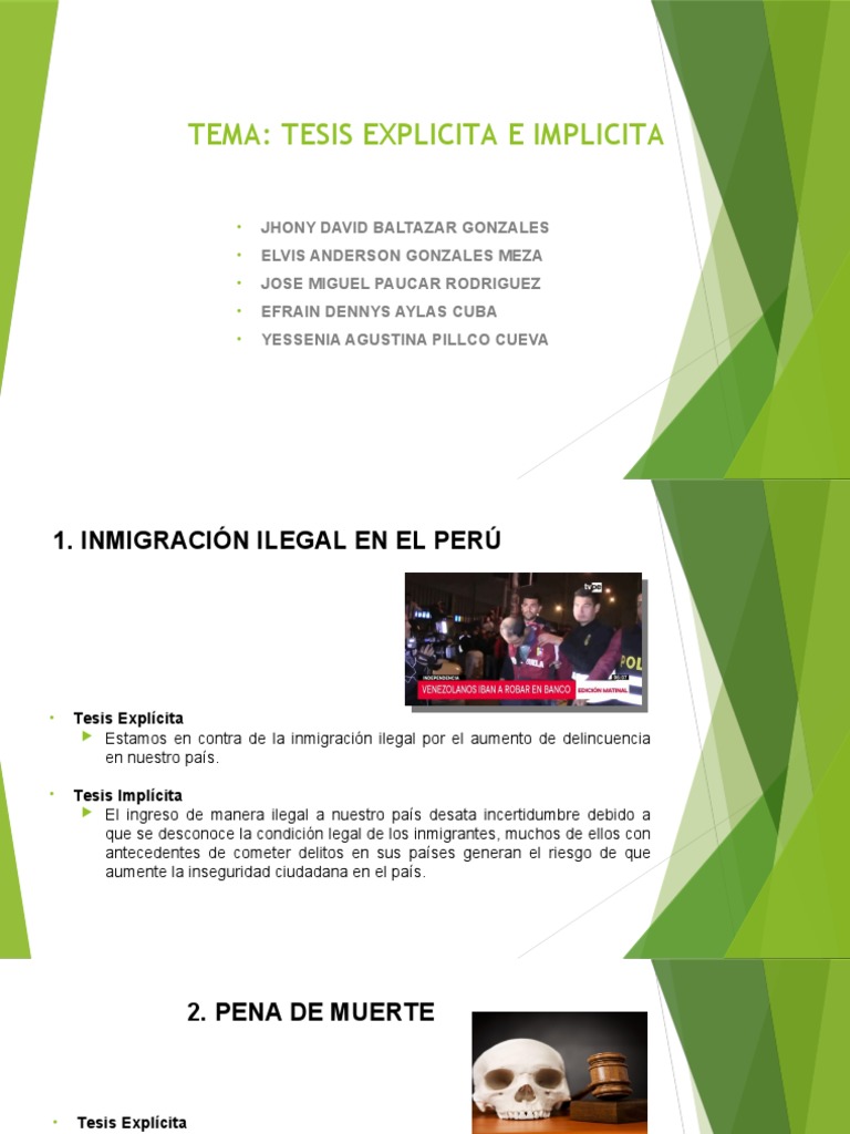 Tesis Explicita e Implicita | PDF