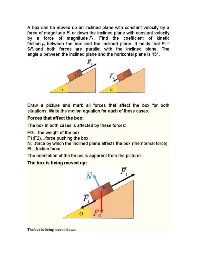 Forces That Affect The Box | PDF