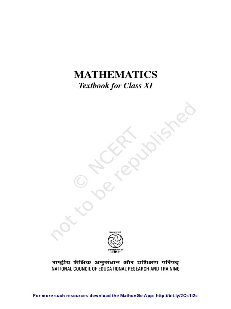 BK Xi Math Ncert | PDF | Complex Number | Line (Geometry)