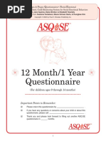 ASQ 3 Month 12 | PDF