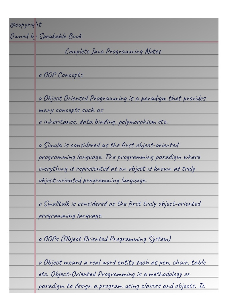 Java Notes | PDF