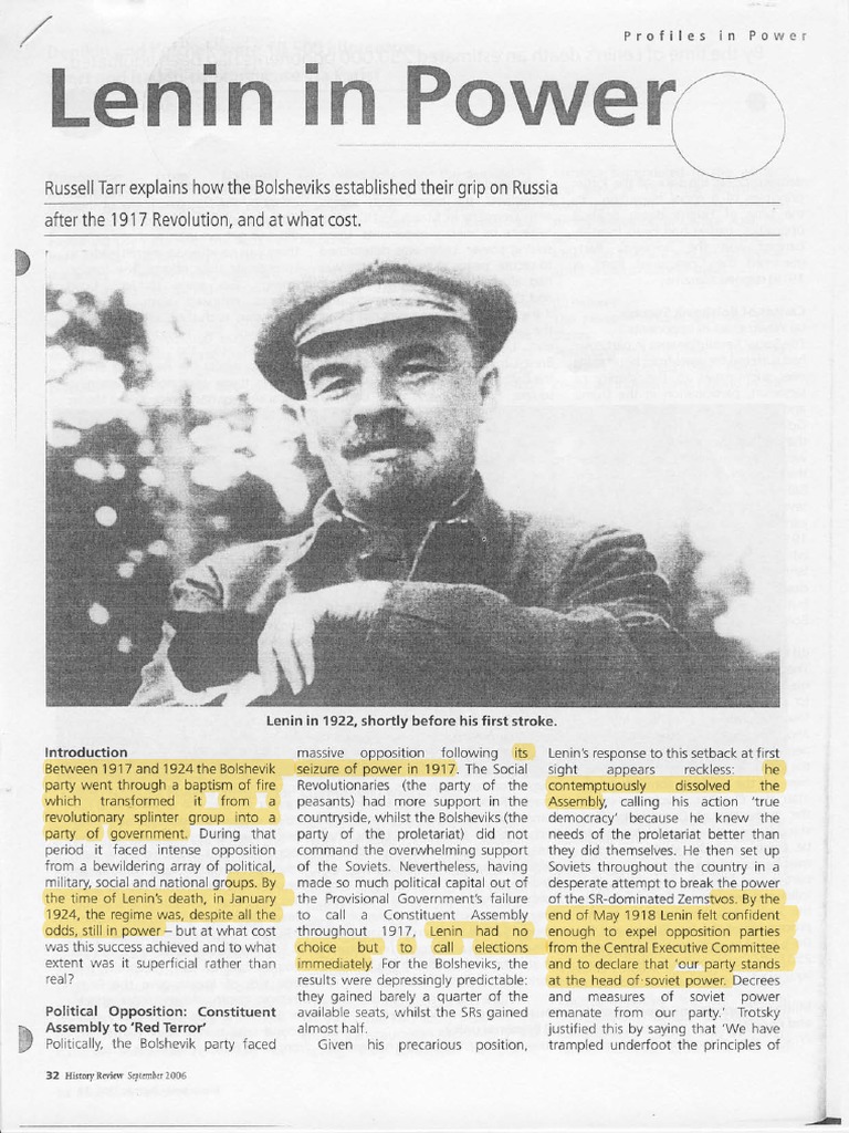 Lenin in Power: How the Bolsheviks Established Their Grip on Russia ...