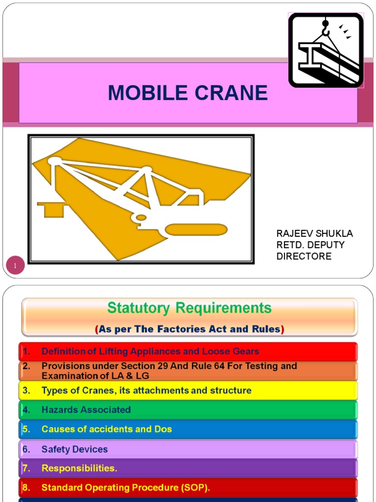 Mobile Crane Safety and Operation Guide | PDF | Crane (Machine) | Tools