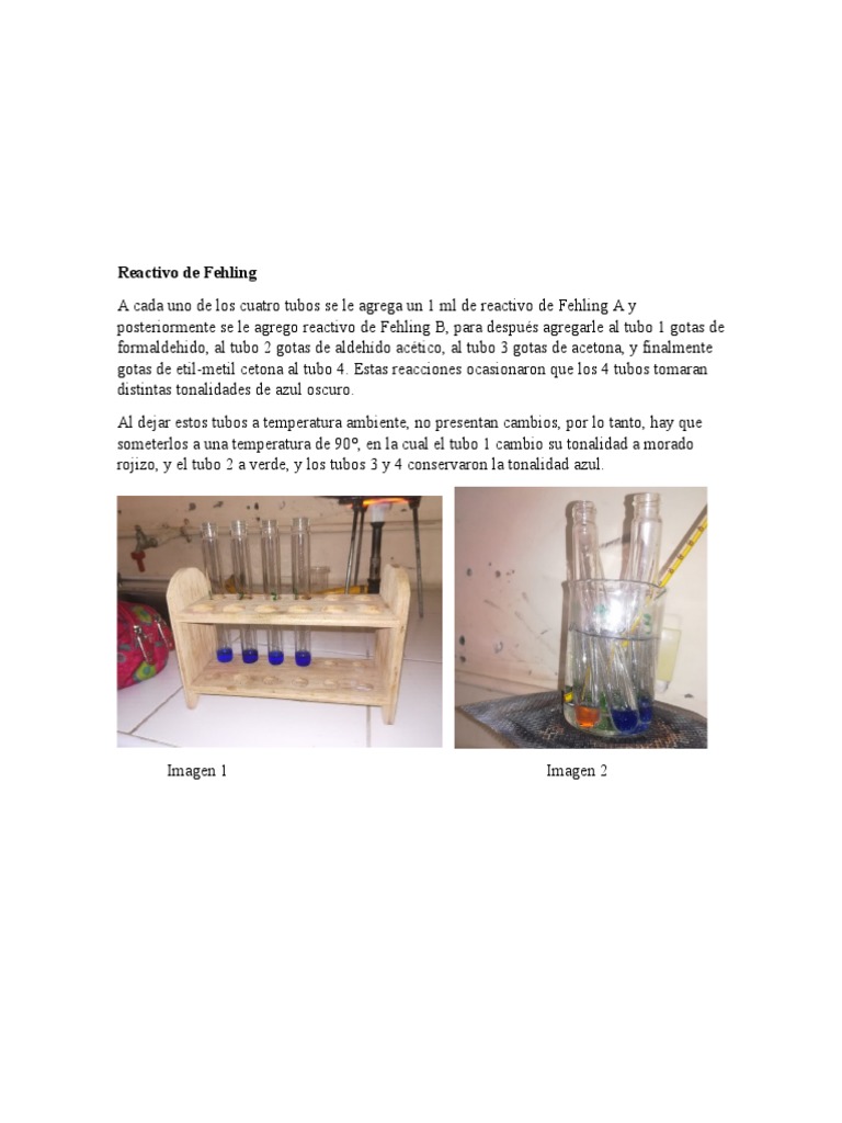 Reactivo de Fehling | PDF | Química | Materiales Reactivo de Fehling | PDF | Química | Materiales