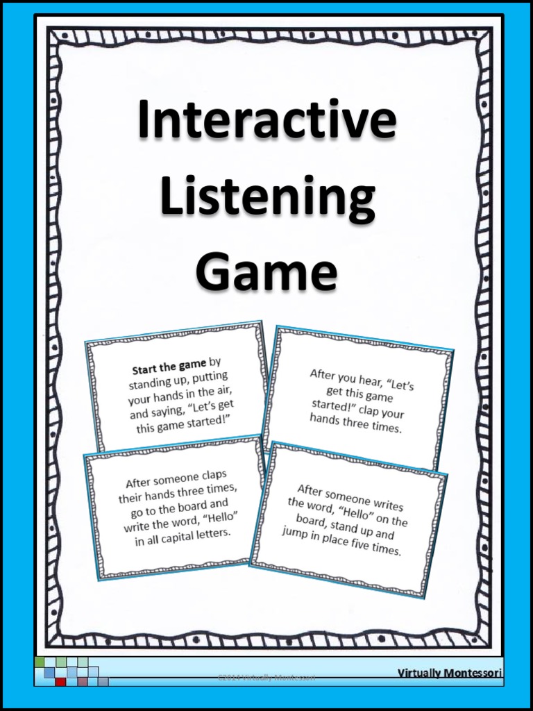 Interactive Listening Game: C2014 Virtually Montessori | PDF