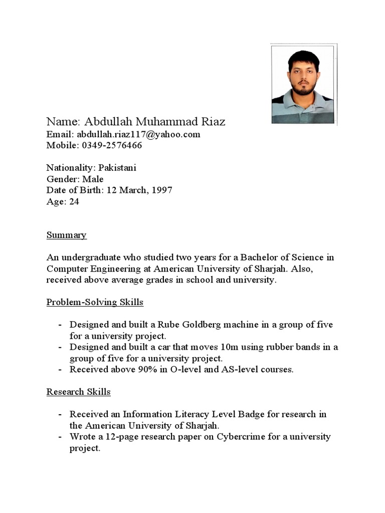 Name: Abdullah Muhammad Riaz | PDF
