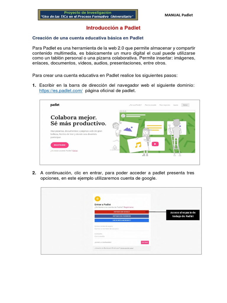 Manual Padlet | Descargar gratis PDF | Privacidad en internet | Contraseña