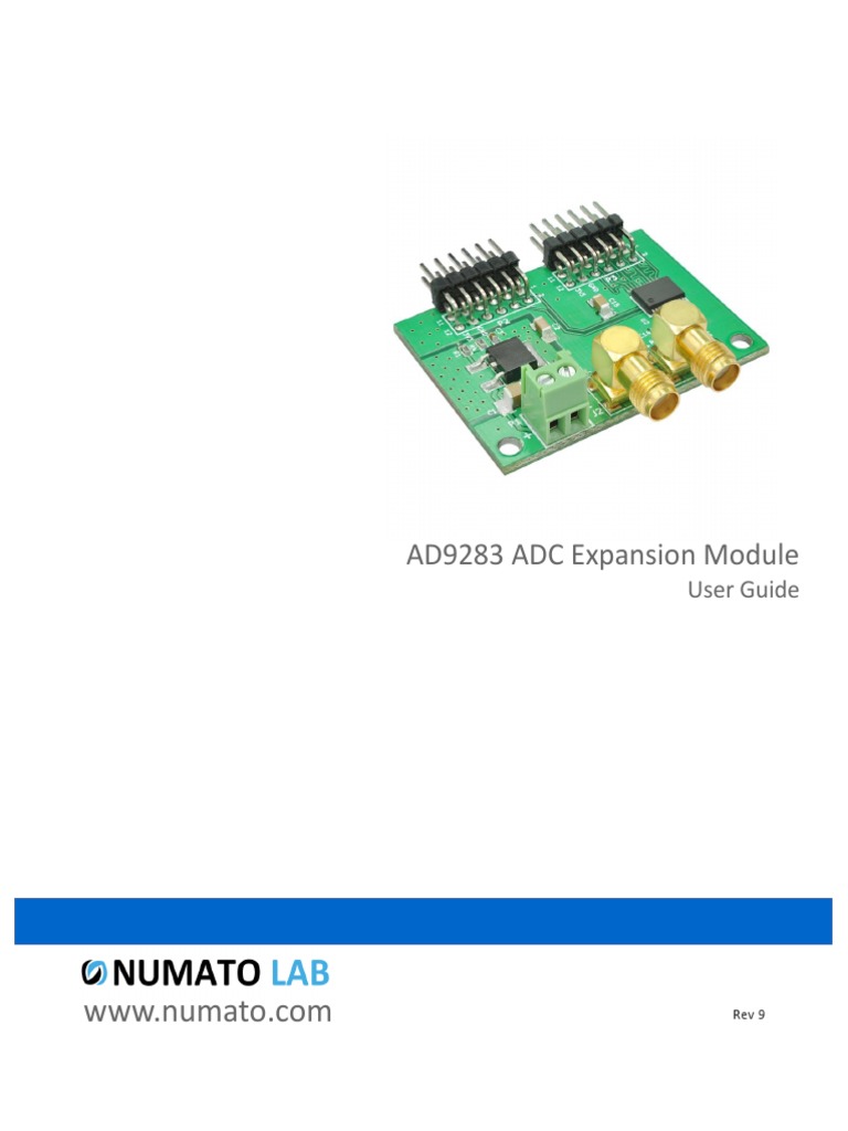 AD9283 ADC Expansion Module: User Guide | PDF | Analog To Digital ...