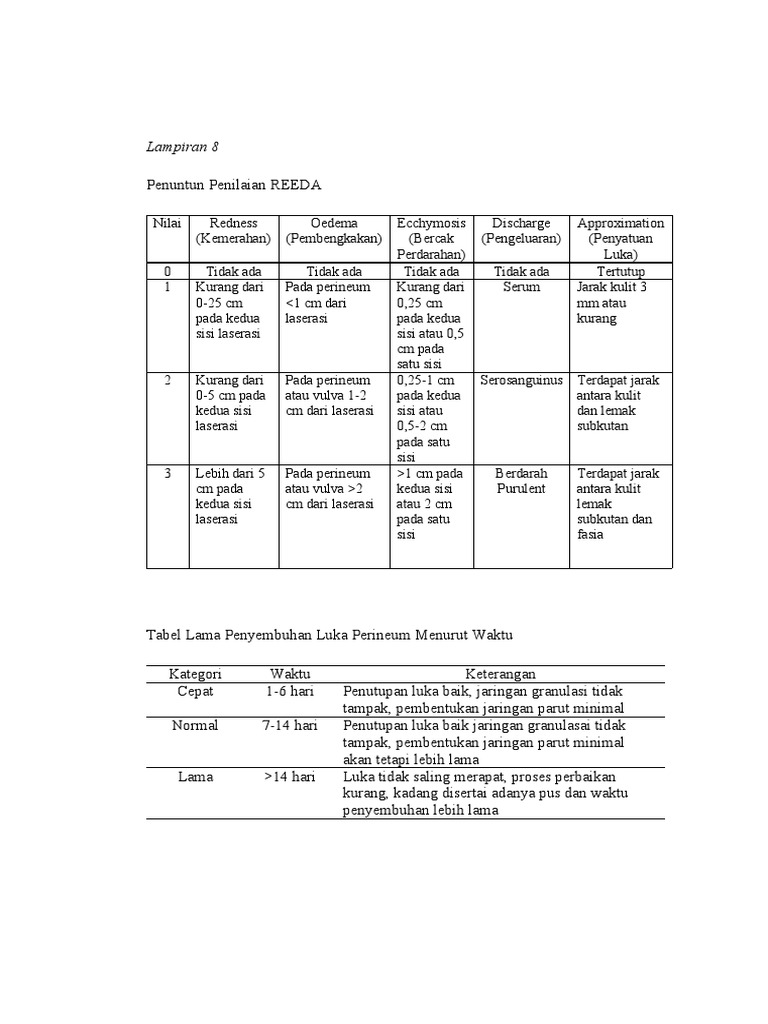 REEDA SCORING GUIDE | PDF