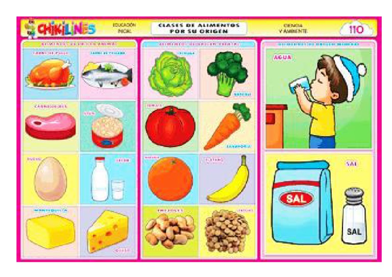 Graficos Clases de Alimentos para Recortar | PDF