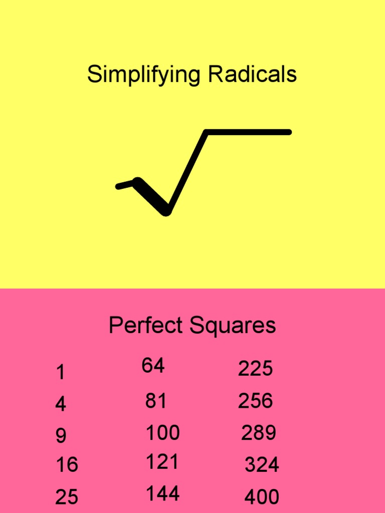 Simplifying Radicals | PDF | Abstract Algebra | Algebra