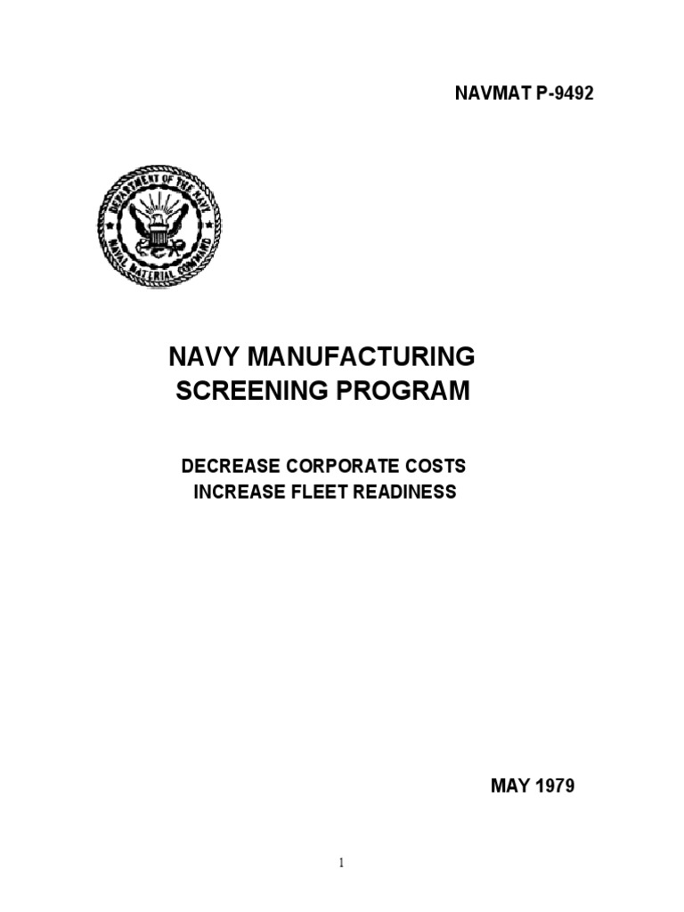 Navy Manufacturing Screening Guide | PDF | Printed Circuit Board ...