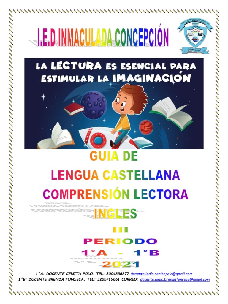 Guia 3 Lengua Castellana - Comprension Lectora e Ingles 1°a - 1°b 2021 ...