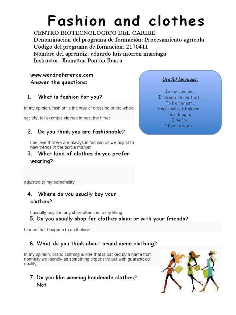 Exploring Personal Styles and Fashion Preferences Through Questions ...