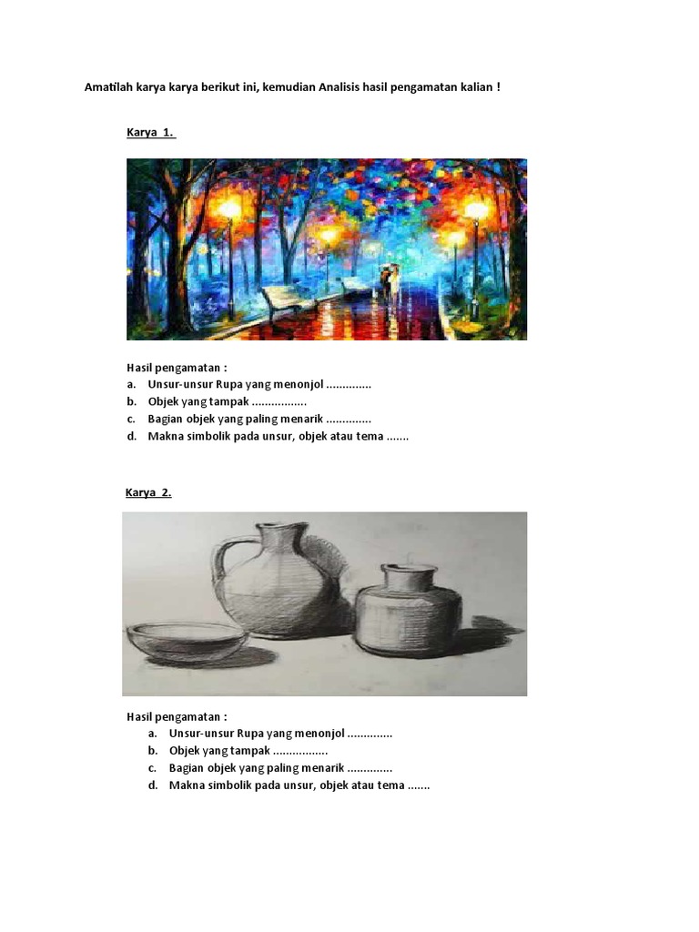 Analisis Ragam Karya Seni Rupa | PDF