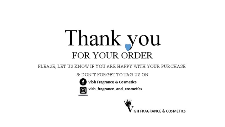 Thank You For Your Order | PDF