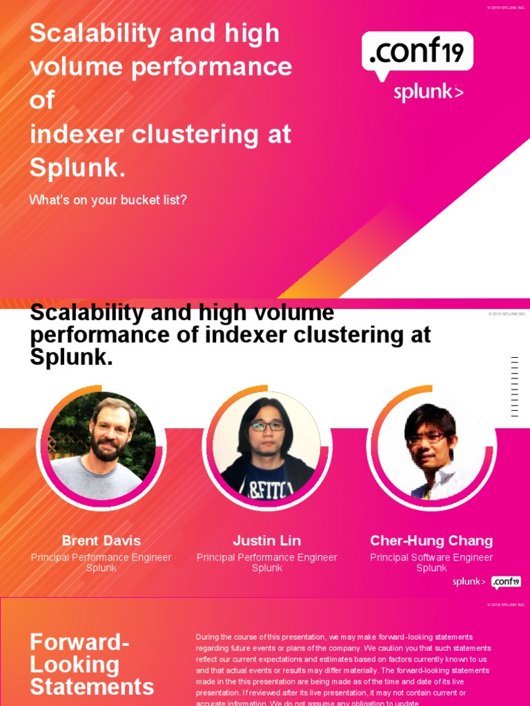 Scalability and High Volume Performance of Indexer Clustering at Splunk | PDF | Computer Cluster ...