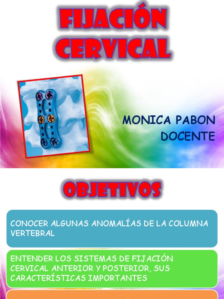 Fijación Cervical: Procedimientos y Sistemas | PDF | La columna ...