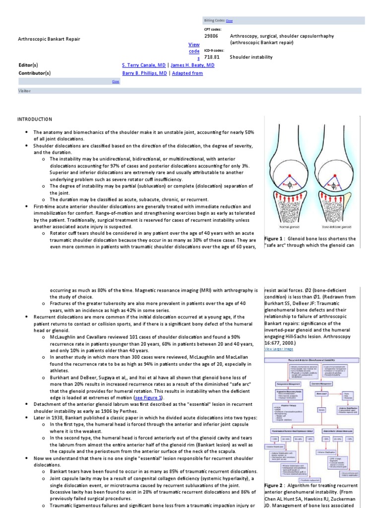 Arthroscopic Bankart Repair | PDF | Shoulder | Human Anatomy