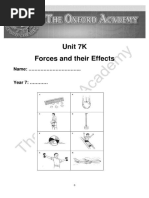 Year 7 Forces Revision Worksheet | PDF | Force | Weight