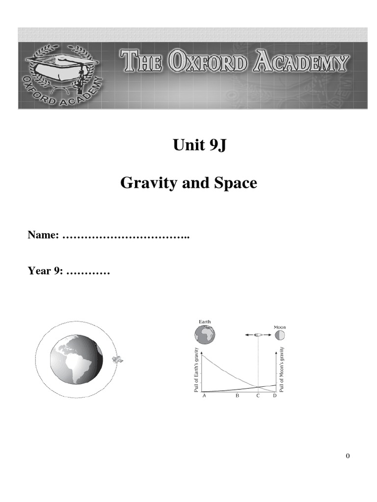 Unit 9J Gravity and Space: Name: . | PDF
