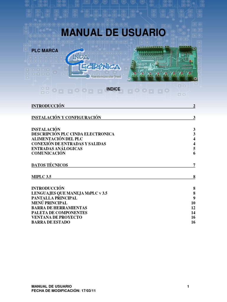 Manual PLC | PDF | Controlador lógico programable | Lenguaje de ...