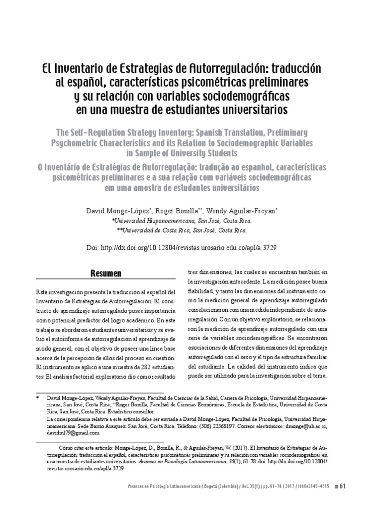 Srsi SR | PDF | Validez (Estadísticas) | Aprendizaje