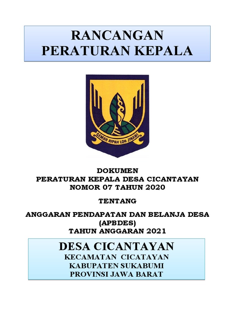 Cover Perdes Apbdes 2021 | PDF