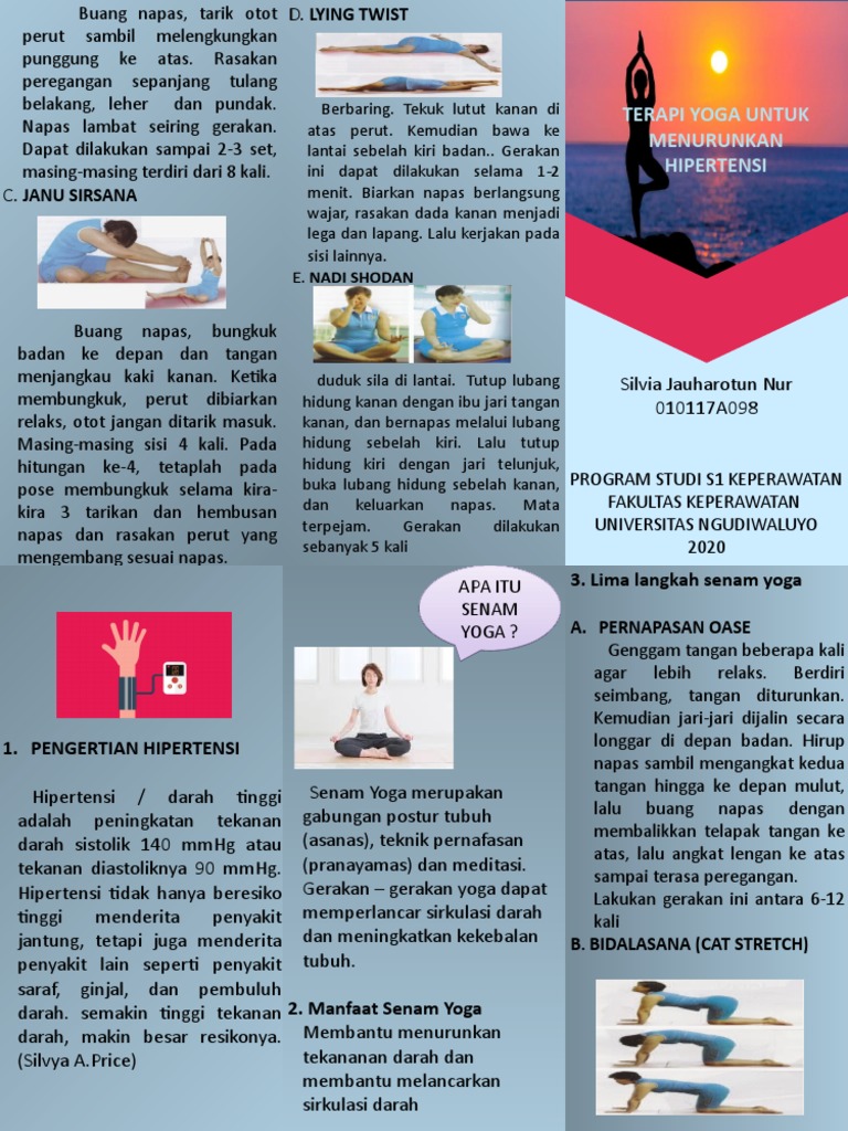 Leaflet Senam Yoga Hipertensi | PDF